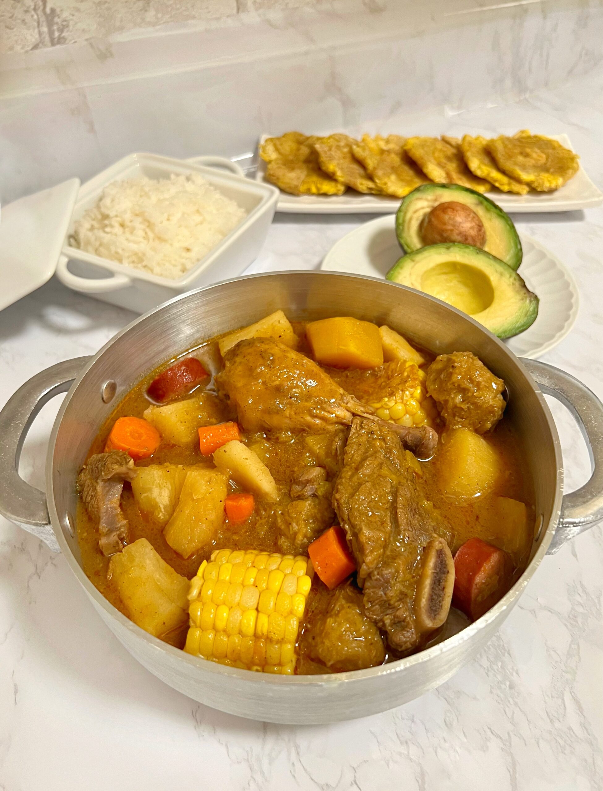 Sancocho (Puerto Rican Meat And Root Vegetables Soup) - Made with Sazón