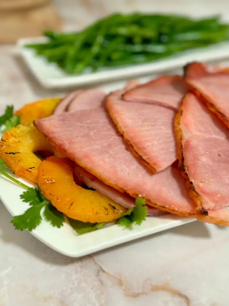 Jamón con Piña (Glazed Ham with Pineapples) - Made with Sazón